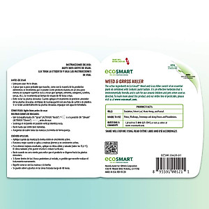 EcoSmart Natural, Glyphosate-Free Weed and Grass Killer Ready-to-Use Spray Formula for Lawns, Patios, Driveways and Pavers, 24 Ounce Bottle