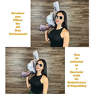 Caliber Gourmet Hug Soft Tactical Revolver Gun Cushion Pillow, Cotton, Plush Stuffed, Throw Pillow, Decorative, Loved by Military Personnel, Veterans, Hunters, Gun Lovers