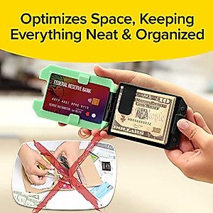 Slim Mint Wallet, Ultra-Thin, RFID-Blocking, AS-SEEN-ON-TV, ID Theft Protection, Easy to Carry, Reach Cards/Cash with the Touch of a Button, Optimizes Space, Aluminum Outer Shell, Crush-Resistant