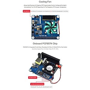 Waveshare PoE HAT (B) Power Over Ethernet HAT Supports Raspberry Pi 3B+ and 4B, 802.3af PoE Network