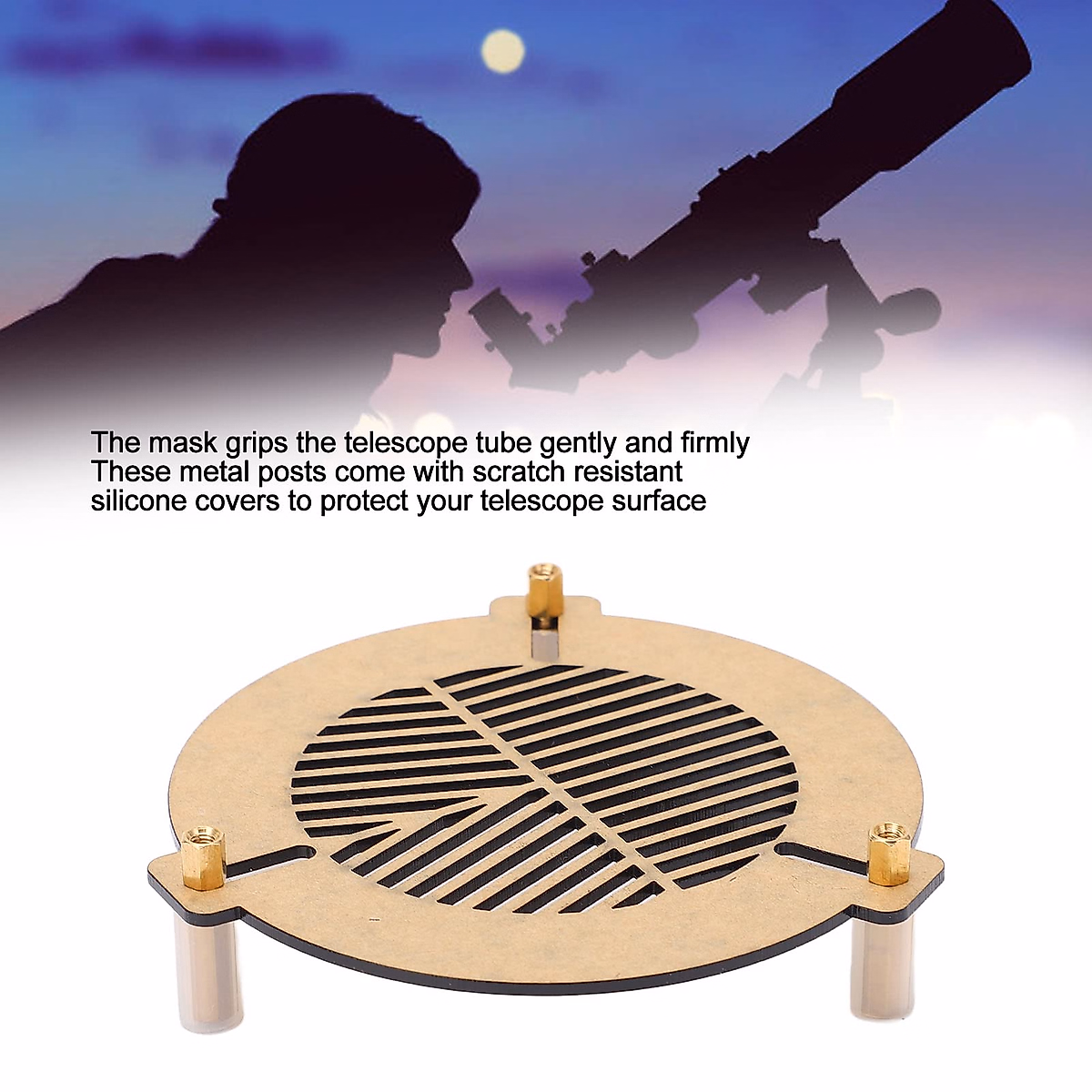 Telescope Focusing Mask, Acrylic Focus Mask Plate for Astrophotography, Bahtinov Focus Mask for 60 to 90MM Objective Lens, Telescope Accessories