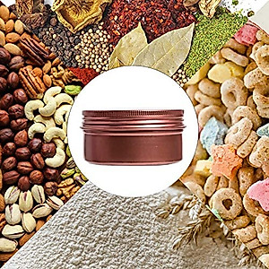 LIYAR 3 Ounce Tins Cans 3 Oz. Tins Containers Round Tins Metal with Lids Aluminum Metal Containers Metal Tins Jars for Balm,Candy,Salve,Candles,Pack of 20(Rosy Brown)