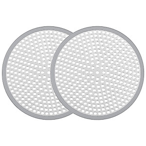 Ohtomber Shower Drain Hair Catcher - 2PCS 4.72” Shower Stall Sink Drain Cover Strainer, Stainless Steel Bathtub Hair Trap Stopper, Bathroom Floor Drain Hair Filter Screen Protector with Silicone Rim