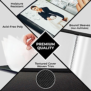 Dunwell Small Photo Albums 4x6 - (2 Pack, Black), Flexible Cover, Portfolio Binder with 24 Sleeves, Holds 48 6x4 Photos, Artwork or Postcards, Mini Picture Brag Books