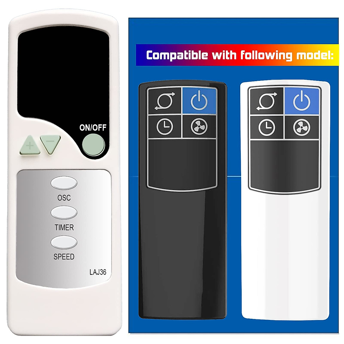 Replacement Remote Control for Lasko 2033682 2033684 T38400 T38415 Hybrid Tower Fan