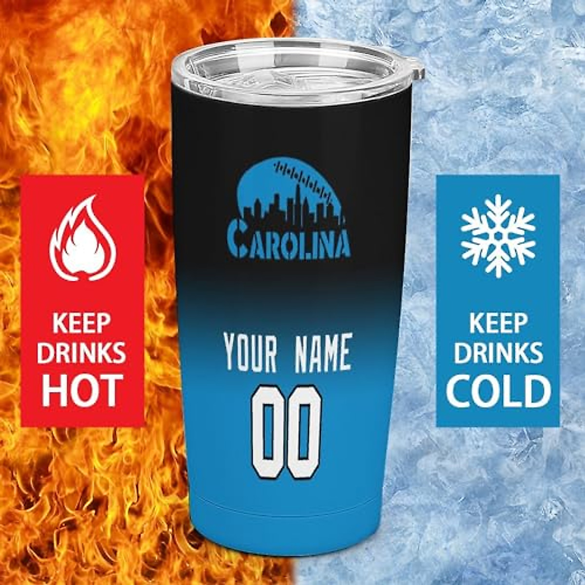 Custom Car Tumbler,Tumblers Stainless Steel 20.8oz,Personalized Football Cup,Sports Travel Coffee Mug,Customized Presents Gifts for Mother's Day Friends Fan Players Coach Lovers,Custom Number and Name