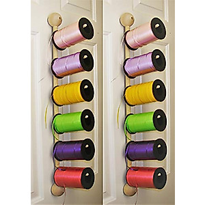 GSS Skinny Maxi 6 Vertical Curling Ribbon Organizer Wall/ Door Mount. 2 Pack Saver!