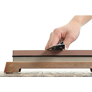 Japanese Knife Sharpener 1000/6000 Grit and Knife Angle Holder Set by B&B japan for Stainless Steel Cutlery and Pointed Carver, Best for Long-Lasting Sharpness, "KING" Trade Mark