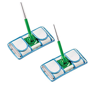 Old Home Kitchen Reusable Microfiber Mop Pads | Durable Machine Washable Refills | Compatible with Swiffer Dry Mops | Flat Mop Pads for Efficient Floor Cleaning | 2 Pack