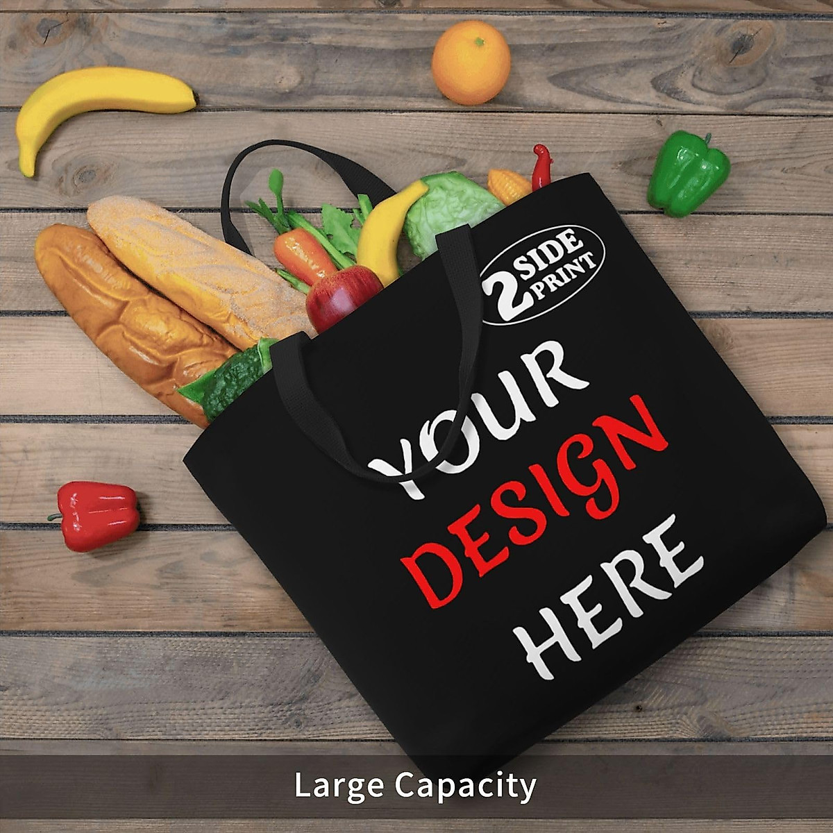 Personalized Tote Bag Custom Bag Add Your Design For Business Work Travel Personalized Shoulder Bag Custom Shopping Handbag For Women, Mom, Teachers