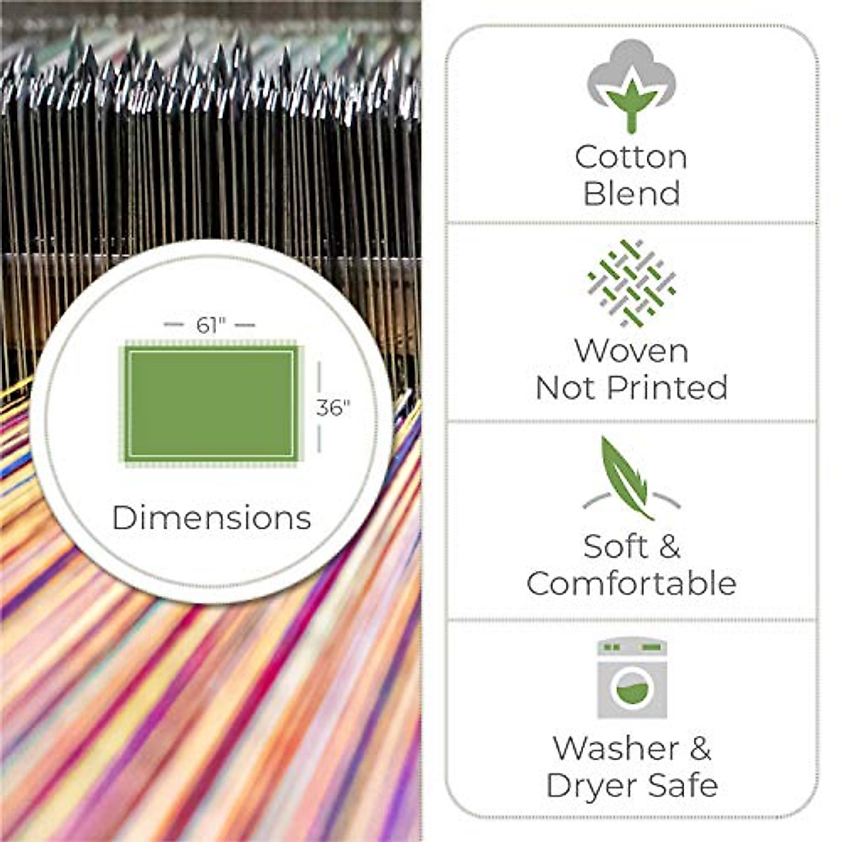 Pure Country Weavers I Love You to The Moon and Back Blanket Blue - Gift Tapestry Throw for Back of Couch or Sofa - Woven from Cotton - Made in The USA (61x36)