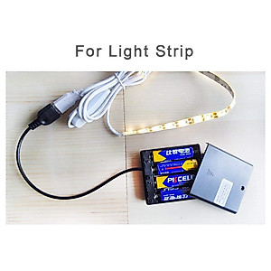 Black USB Female Socket 4 AA Battery Case Box Holder Output 4.8 Volt Or 6 Volt with On Off Switch,Without Battery