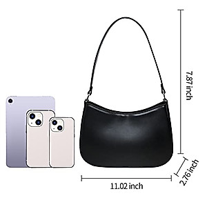 PS PETITE SIMONE Small Shoulder Bags for Women Mini Purse Hobo Handbags Leather Purses for Women