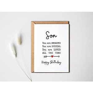 Son Birthday Card Poem Card For Son - You Are Amazing - Birthday Card For Son - Card For Son - Birthday Card Son