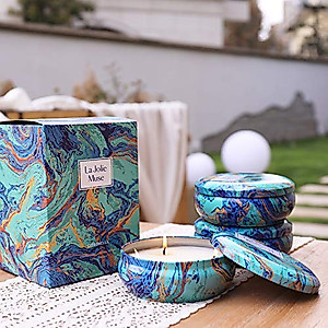 LA JOLIE MUSE Citronella Candles Outdoor, Large Citronella Candles for Patio Set 3, Natural Soy Wax, 3 Wick Candle, Outdoor & Indoor, 11.6 Oz