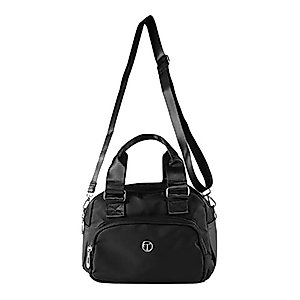 QXPDD Crossbody Bag for Women Shoulder Bags Vintage Nylon Handbag Messenger Bag Travel Daily Tote Bag,Black