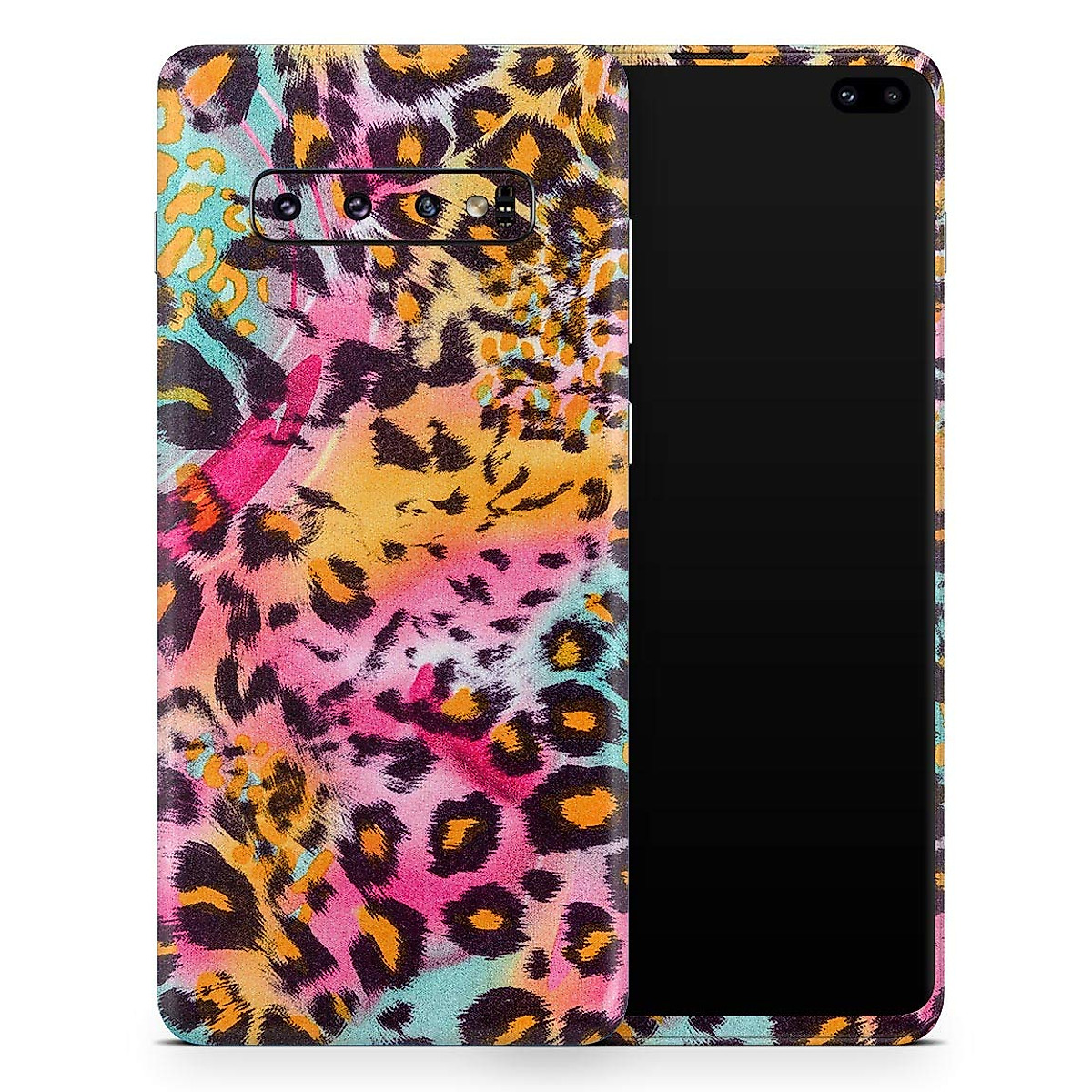 DesignSkinz Rainbow Leopard Sherbert Protective Vinyl Decal Wrap Skin Cover Compatible with The Samsung Galaxy S20 (Screen Trim & Back Glass Skin)