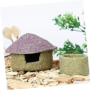 balacoo 1 Set Guinea Pig Accessories Toys Guinea Pig Treats Rat Supplies Chinchilla House Hedgehog Accessories Hideout for Small Animal Hedgehog Supplies Hamster pet House Timothy Grass
