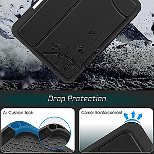 Fintie Magnetic Case for iPad Mini 7 (A17 Pro) 2024 / iPad Mini 6 2021 - Multiple Angle Shockproof Rugged Stand Case, Soft TPU Back Cover for iPad Mini 7th/6th Generation 8.3 Inch, Black