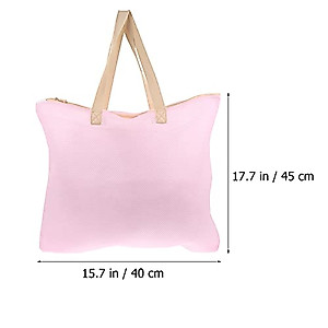 OSALADI Mesh Laundry Bags Mesh Wash Bag for Delicates Underwear with Premium Zipper Clothing Washing Bags for Laundry Travel Storage Bag Pink