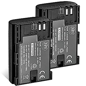 BM Premium 2 LP-E6N Batteries for Canon EOS R, EOS R5, EOS 90D, EOS 60D, EOS 70D, EOS 80D, EOS 5D II, EOS 5D III, EOS 5D IV, EOS 5Ds, EOS 6D, EOS 6D II, EOS 7D, EOS 7D Mark II, C700, XC10, XC15 Camera