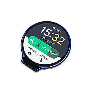 waveshare 1.28 inch Round LCD Display for Arduino/Jetson Nano/Raspberry Pi/STM32, 240×240 IPS Screen Monitor 65K RGB Colors, Using SPI Bus, Embedded GC9A01 Driver