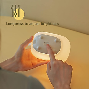 AIMHON Cute Kitty Night Light, Silicone LED Cat Lamp, Nursery Light for Kids Room, Gift for Girl Decorating Room (Pink+Whote)