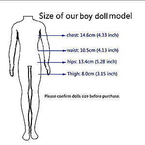 BJDBUS 5 Sets Casual Wear Shirt Trousers Doll Clothes for Boy Dolls