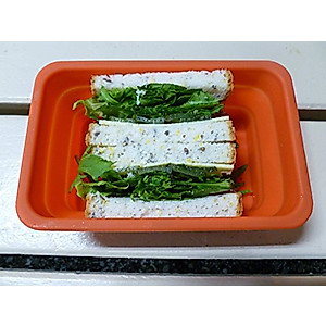 Oven & Microwave Safe Silicone Collapsible Lunch Box / Cake Mold / Food Container with Silicone Lid - Bake, Cook, Freeze, Heat, Store all in the Same Container!