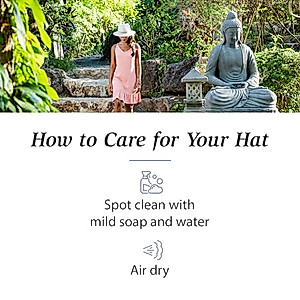 Wallaroo Hat Company Women’s Charlie Sun Hat – UPF 50+, Adjustable, Packable, Ready for Adventure, Designed in Australia, Ivory/Black