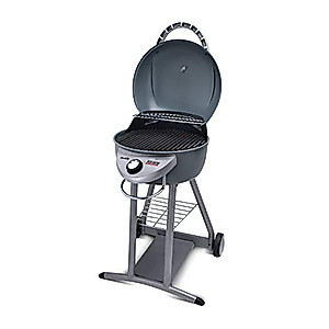 Char-Broil 20602108 Patio Bistro TRU-Infrared Electric Grill, Graphite & 9328812P06 Aluminum Disposable Grill Drip pan, (10-Pack), Silver