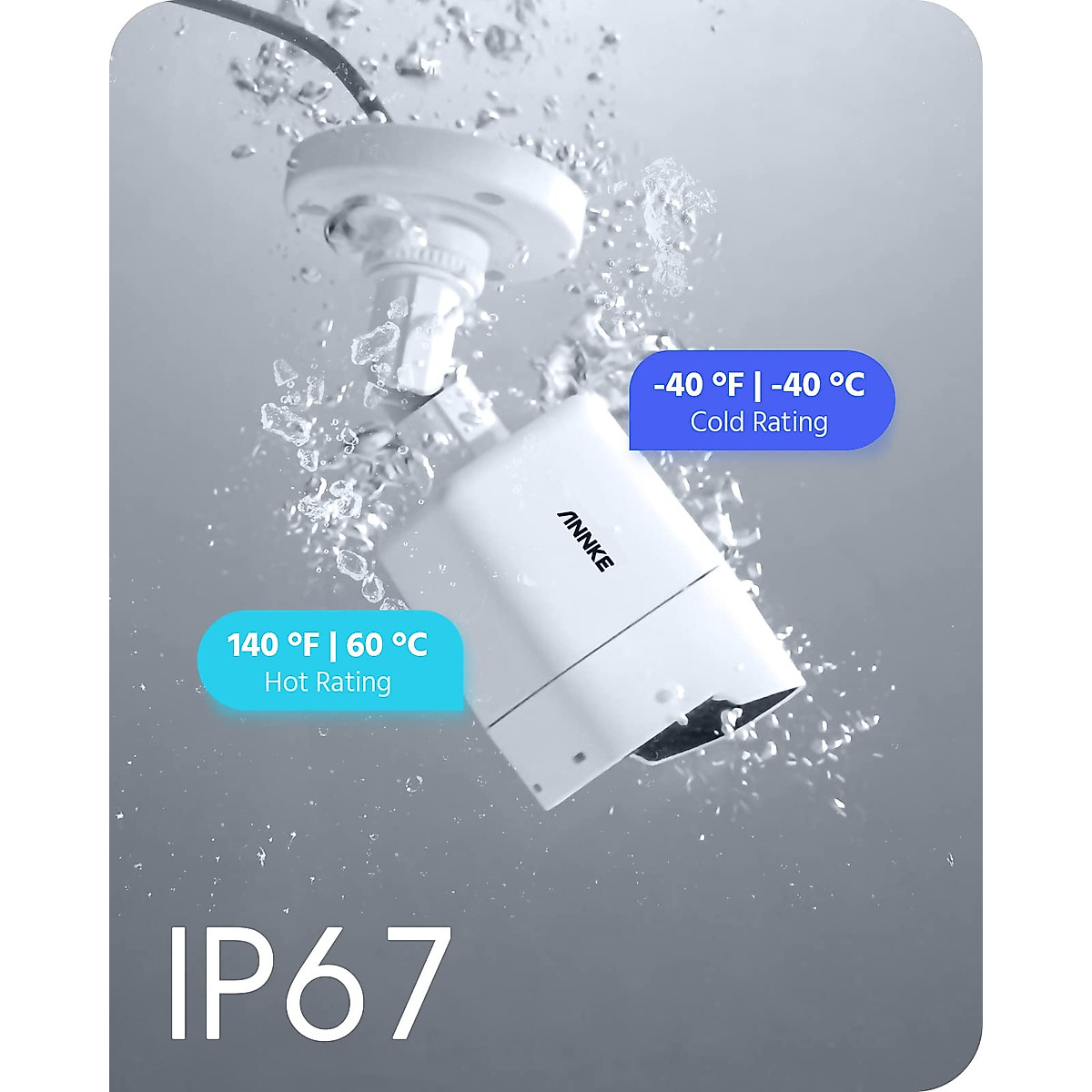 ANNKE 5MP Super HD Security Camera, IP67 Waterproof Bullet TVI Add-on Surveillance Camera for Outdoor & Indoor Use, Smart IR and EXIR 100ft/30m Night Vision