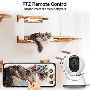 ViewHope Indoor Pet Security Camera - 2K WiFi Pet Camera, 2.4G & 5G Dual Band WiFi Indoor Security Camera 360, Pet Camera with Phone App, Dog Camera with Speaker, Indoor Cameras for Home Security