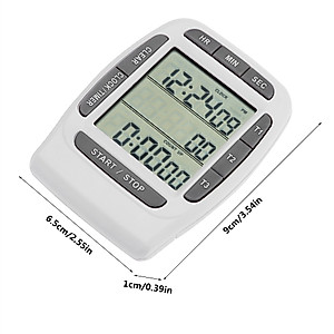 Multi-channel Timer, Portable Digital Multi-channel 3 Channels LCD Timer Accurate Timing Countdown Clock