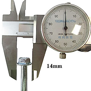 30Pcs Half Thread Hex Head M6 Lengthened Concave Carbon Steel for Gasoline Generator Garden Machine Lawn Mower (M6*170)