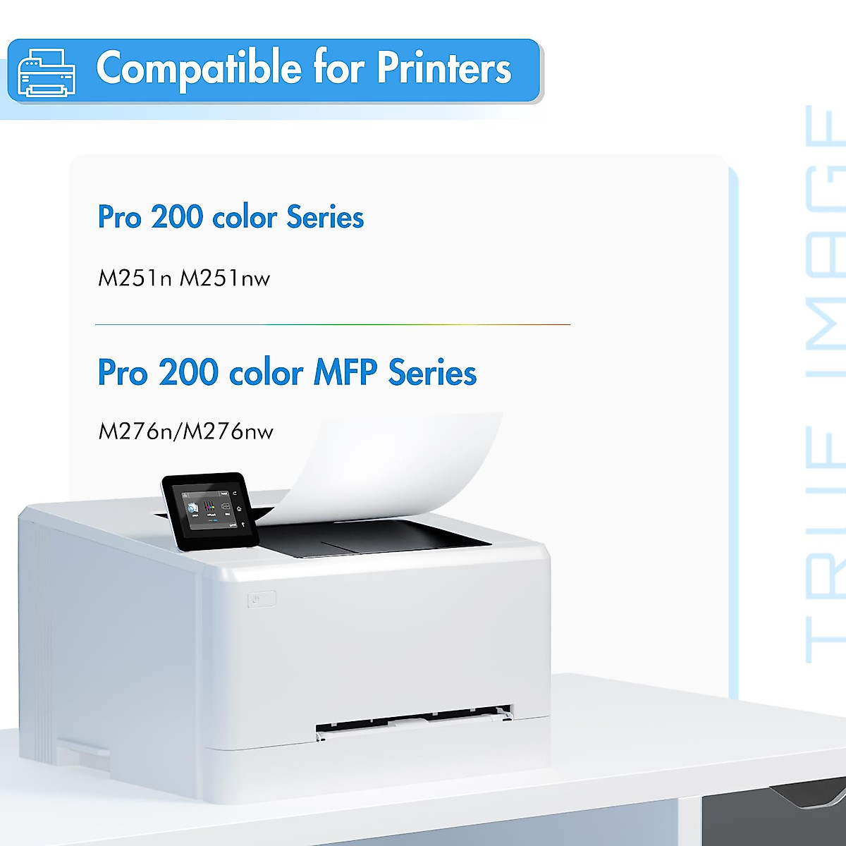 TRUE IMAGE Compatible Toner Cartridge Replacement for HP CF210X 131A 131X CF210A Pro 200 Color M251nw MFP M276nw M251n M276n M276 M251 Printer Ink Black -1Pack