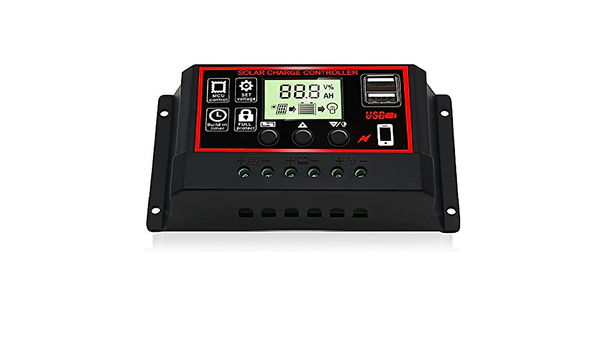 NICKTI 30A Solar Charge Controller with Dual USB – Efficient Battery ...