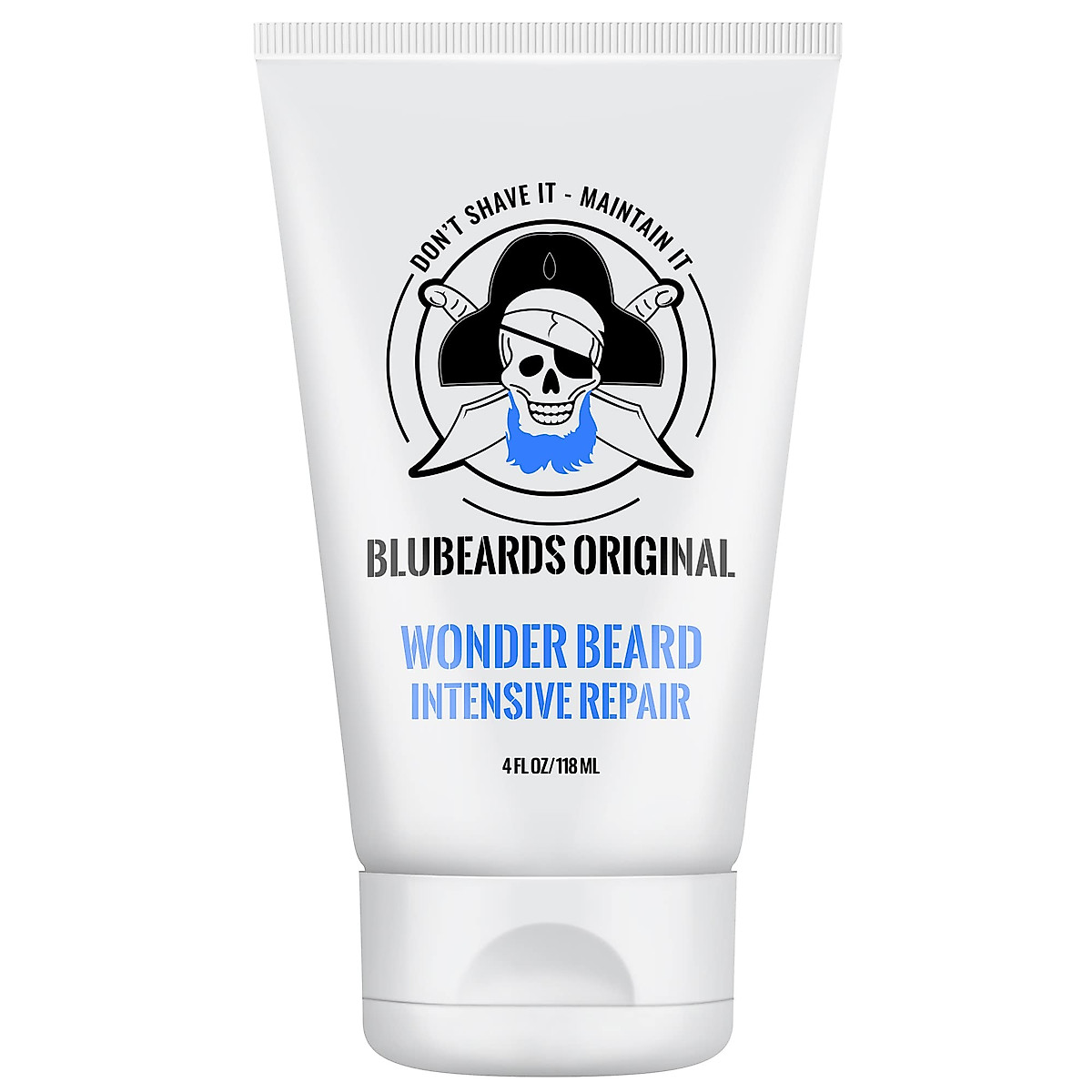 Bluebeards Original Wonder Beard Intensive Repair, 4 oz. - Beard Conditioner for Men with Meadowfoam Seed Oil & Amino Acids to Deeply Restore, Soften, and Rejuvenate Your Beard and Skin - Made in USA