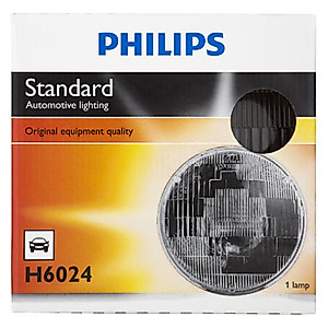 Philips H6024C1 Standard Halogen Sealed Beam headlamp, 1 Pack