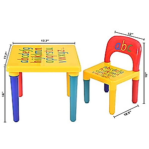 Children's Plastic Table and Chair Set, Which Can Be Used in Kindergartens, Homes, Gardens and Amusement Parks ( Color : JE08399 )