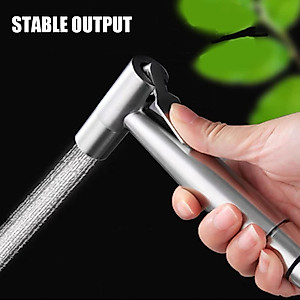 3 Pieces Bidet Sprayer Head for Toilet-Handheld Sprayer Adjustable Water Pressure Control Stainless Steel Easy Install for Feminine Hygiene Baby Wash and Pet Shower Sprayer