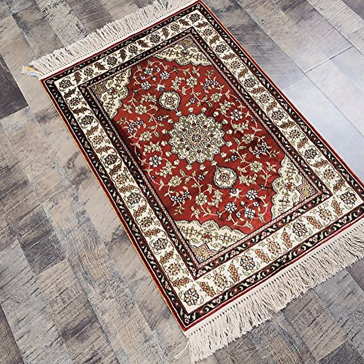 YILONG CARPET 2x3ft 100% Hand Knotted Silk Rug Persian Oriental Carpet 812B2x3