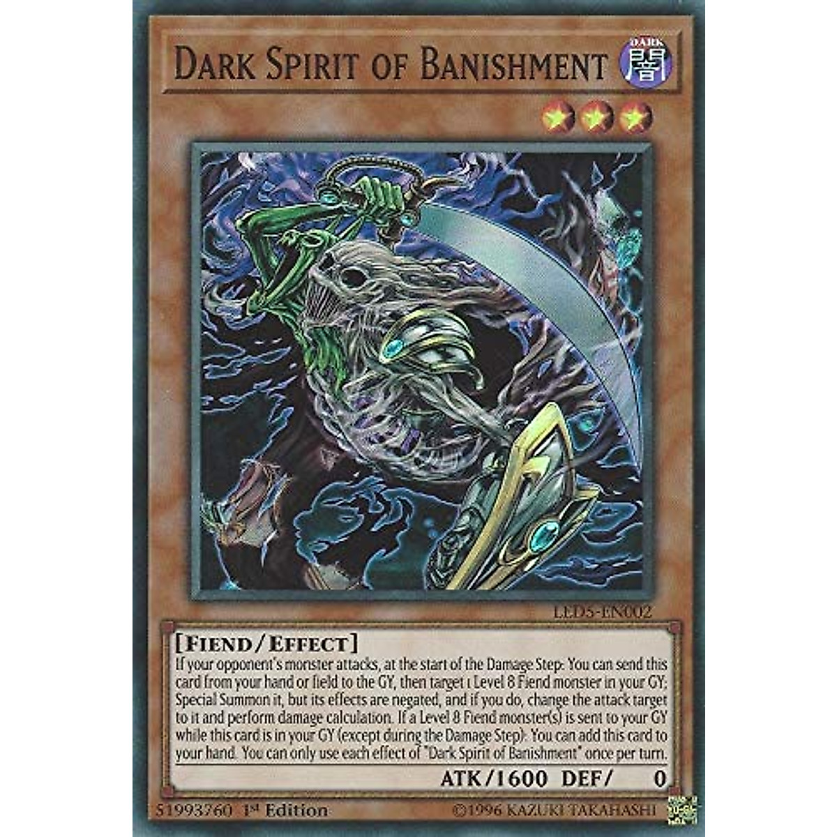 Yu-Gi-Oh! - Dark Spirit of Banishment - LED5-EN002 - Super Rare - 1st Edition - Legendary Duelists: Immortal Destiny