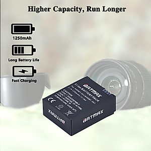 Batmax Battery (4-Pack) and LCD Dual USB Charger for Gopro 3 GoPro HERO3+, HERO3 and GoPro AHDBT-201, AHDBT-301, AHDBT-302 Action Cameras