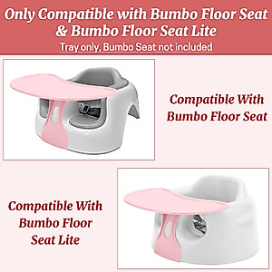 Gnegni Seat Tray Accessory Compatible with Bumbo Seat,Smooth Tray Surface for Baby Feeding & Playing Activity Compatible with Bumbo Floor Seat Lite,Easy to Clean & Release Design-Pink