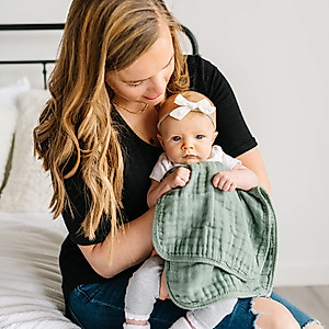 Natemia Muslin Burp Cloths for Baby Boys and Girls - Super Absorbent Baby Burp Cloths, Viscose Derived from Bamboo Cotton Baby Washcloths, 3-Pack Neutral Burp Cloths for Newborn, 21" x 11"