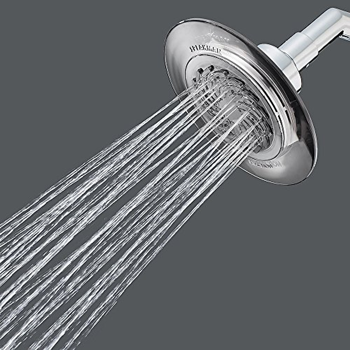 Speakman S-4002 Reaction Single-Function Showerhead for Stylish Bathroom Décor, 2.5 GPM, Clear Smokey Gray