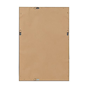 DesignOvation Beatrice Framed Linen Fabric Pinboard, 18x27, Rustic Brown