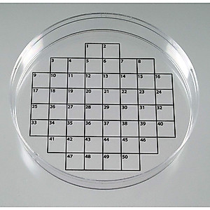 Diversified Biotech PetriStickers PSTK-1050 Square Grid Label for Petri Dish, 50 Square Grid (Pack of 36)