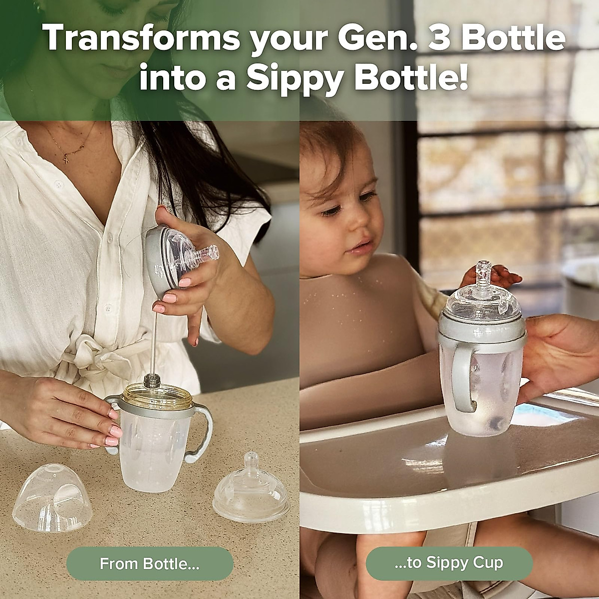 haakaa Weighted Straw Replacement Silicone 1pc, for Gen. 3 Manual Breast Pump Baby Bottle Sippy Cup Conversion Attachment